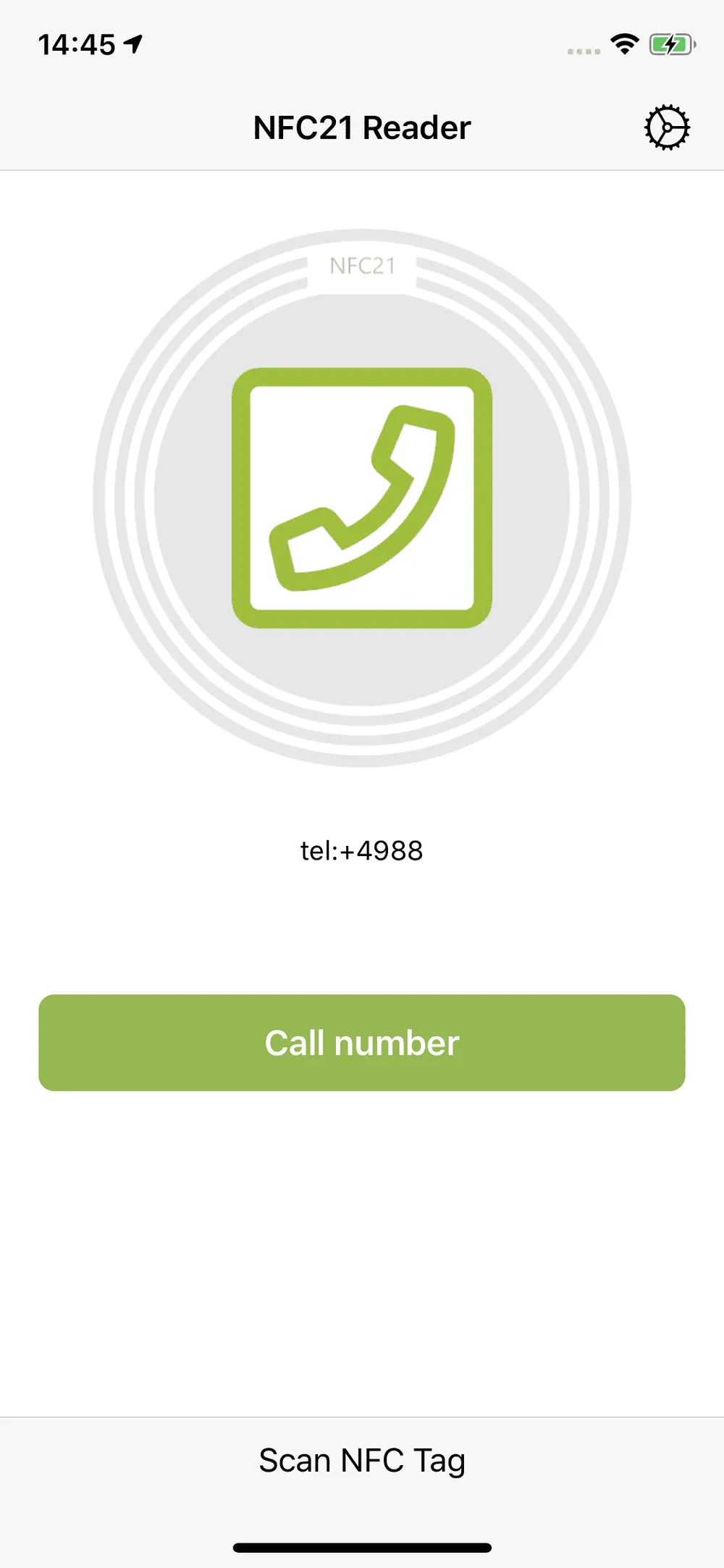 iOS: Read NFC tags with NFC21 Reader | NFC-Tag-Shop.de