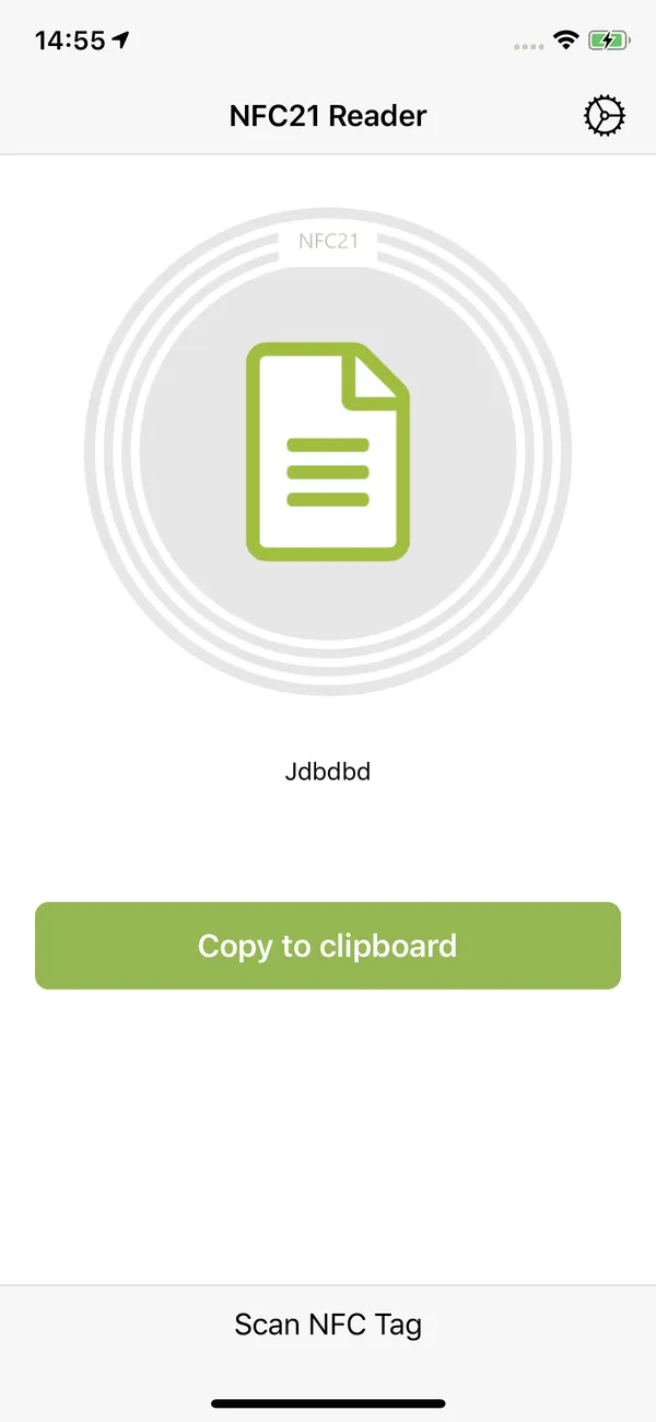 iOS: Read NFC tags with NFC21 Reader | NFC-Tag-Shop.de