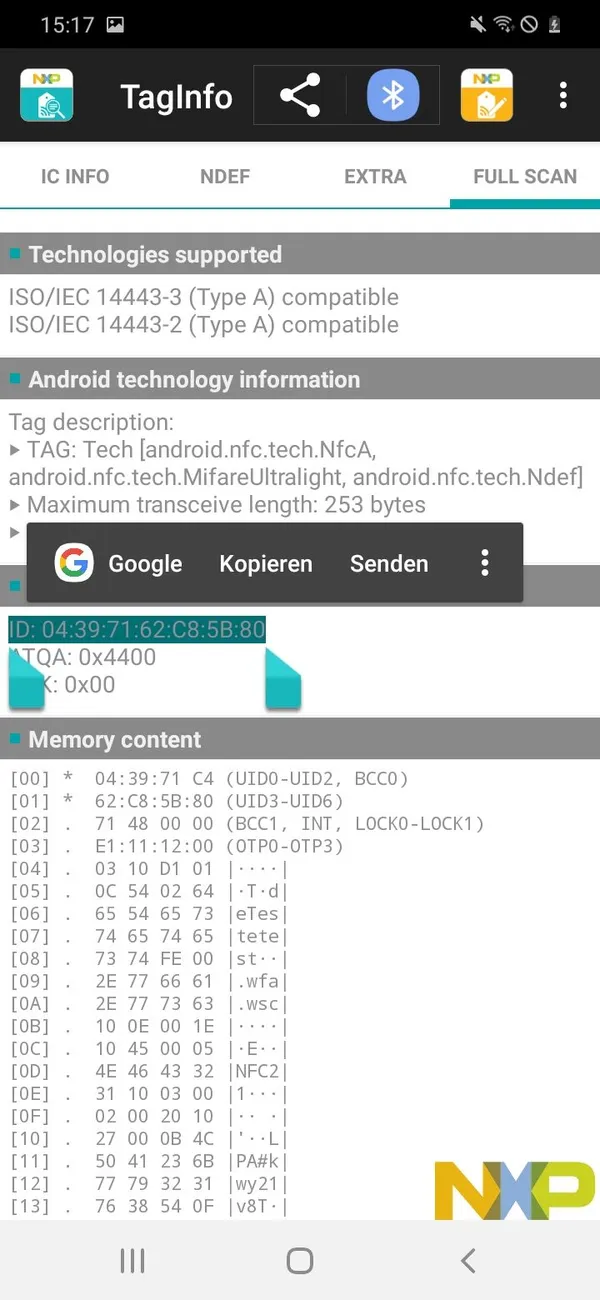 NFC-Tag: UID auslesen | NFC-Tag-Shop.de